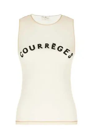 COURREGES Sleeveless Logo Top - Multicolor