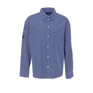Balenciaga Logo Oversized Shirt - Blue