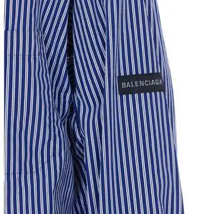 Balenciaga Logo Oversized Shirt - Blue