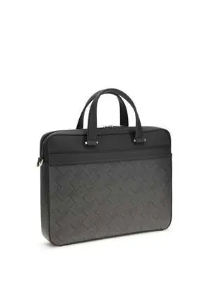 FERRAGAMO Monogrammed Calfskin Work Bag
