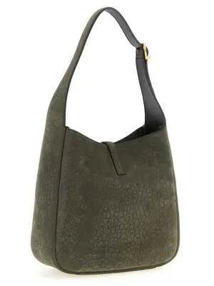 Saint Laurent Micro 'le 5 À 7' Shoulder Bag In Hammered Nubuck Leather - Gray