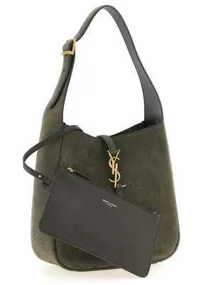 Saint Laurent Micro 'le 5 À 7' Shoulder Bag In Hammered Nubuck Leather - Gray