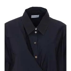 LEMAIRE Straight Collar Twisted Shirt - Blue