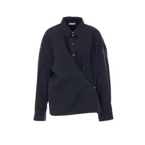 LEMAIRE Straight Collar Twisted Shirt - Blue