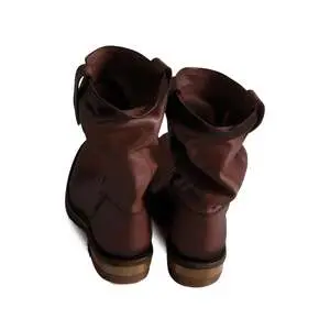 Miu Miu Leather Slouchy Boots - Brown