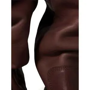 Miu Miu Leather Slouchy Boots - Brown
