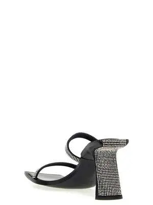 Benedetta Bruzziches Ewa Sequin Embellished Sandals - Black