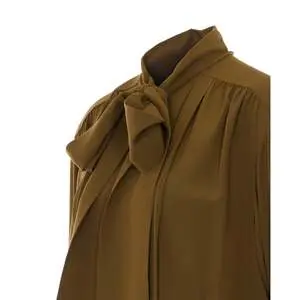 Saint Laurent Lavalliere Blouse - Green