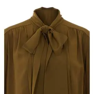 Saint Laurent Lavalliere Blouse - Green