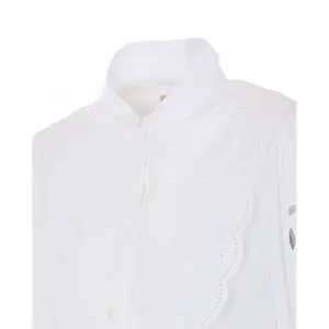 Valentino Garavani Embroidered Cotton Shirt With Puffed Sleeves