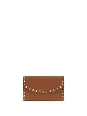 Valentino Garavani Rockstud Chain Wallet - Brown