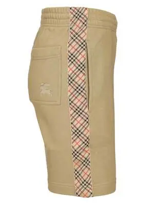 Burberry Cotton Shorts With Check Trim