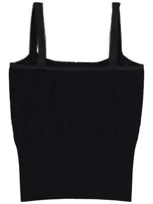 JW Anderson Ribbed Tank With Bow Detail - Black