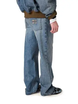 Miu Miu Straight Leg Jeans - Multicolor