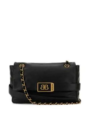 Balenciaga Modu Medium Flap Bag With Chain - Black