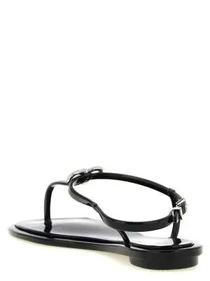 MACH &AMP; MACH Mach & Mach Double Bow Embellished Thong Sandals
