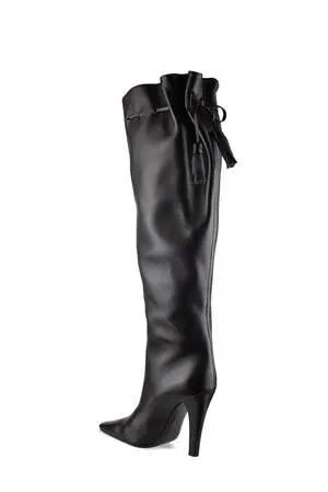Saint Laurent Gathered Leather Boots