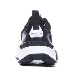 Valentino Garavani Fabric And Rubber Lace-up Sneakers - Black