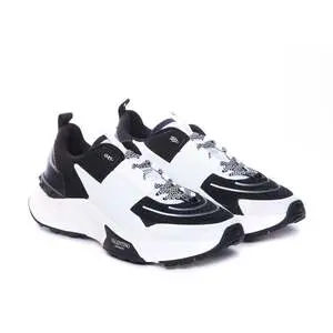 Valentino Garavani Fabric And Rubber Lace-up Sneakers - Black