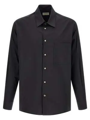 LEMAIRE Cotton And Silk Shirt - Black