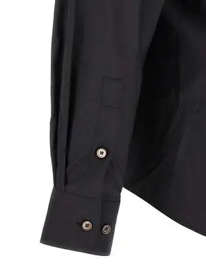 LEMAIRE Cotton And Silk Shirt - Black