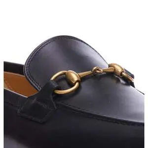 Gucci Jordaan Loafers With Horsebit Detail - Black