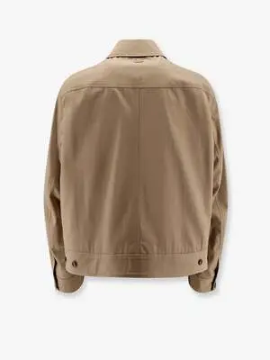 Celine Cotton Jacket With Triomphe Patch