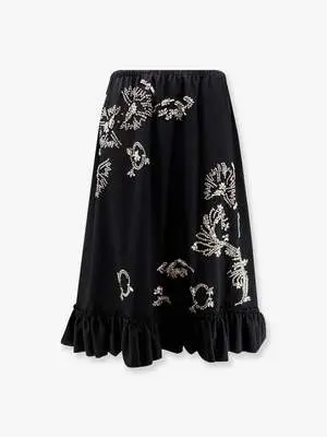 Dries Van Noten Rhinestone Embellished Midi Skirt