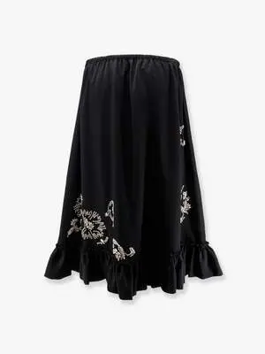 Dries Van Noten Rhinestone Embellished Midi Skirt