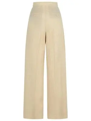 Max Mara Acinoso Fine Wool Pants - Cream