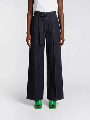 Loewe Wide Leg Jeans With Belted Waist