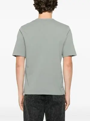 Saint Laurent Tonal Logo Embroidery Cotton T-shirt