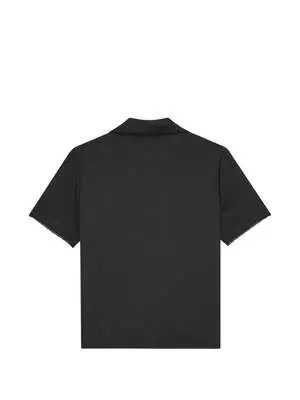 Saint Laurent Silk Satin Shirt With Lace Trim