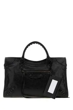 Balenciaga Leather Medium Le City Handbag - Black
