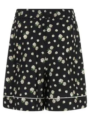 Dolce & Gabbana Fiorellini' Print Silk Twill Bermuda Shorts