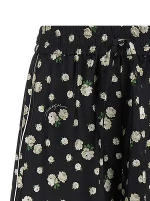 Dolce & Gabbana Fiorellini' Print Silk Twill Bermuda Shorts