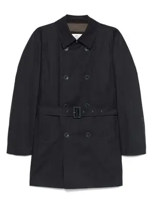 Herno Double-breasted Trench Coat - Blue