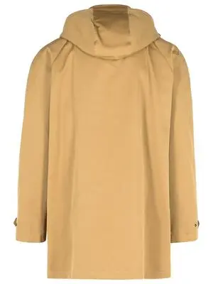 FAY Beige Cotton Jacket With Drawstring Hood