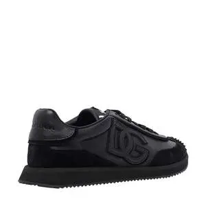Dolce & Gabbana Dg Cushion Leather Sneakers - Black