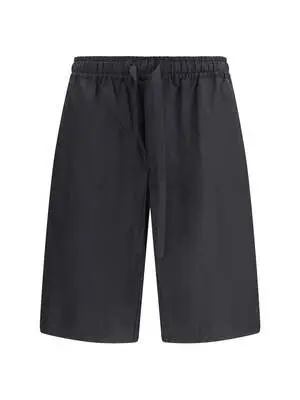Dolce & Gabbana Embroidered Emblem Drawstring Shorts - Black