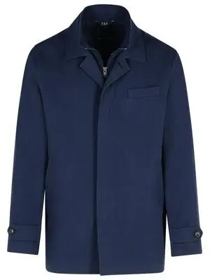 FAY Morning" Cotton Jacket With V-neckline And Double Zip Closure