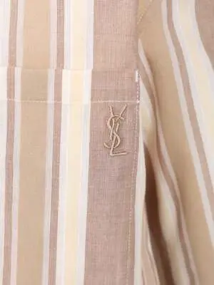 Saint Laurent Striped Cotton Shirt - Multicolor