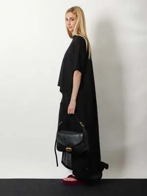 Balenciaga Arena Leather Medium Shoulder Bag - Black