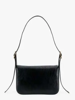 Balenciaga Arena Leather Medium Shoulder Bag - Black