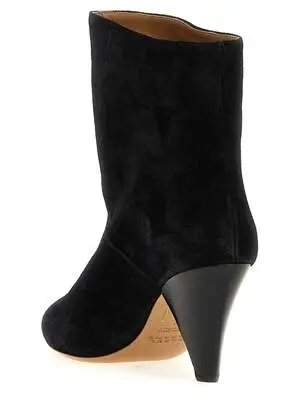Isabel Marant Étoile Loline Suede Ankle Boots - Black