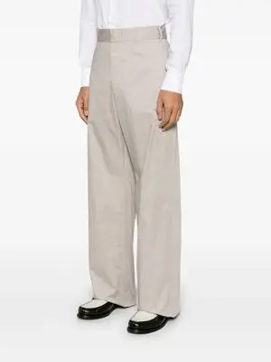 Fendi Straight-cut Cargo Cotton Trousers - Gray