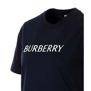 Burberry Logo Print Cotton T-shirt - Black