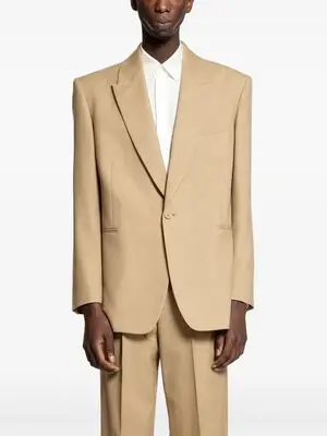 Saint Laurent Single-breasted Wool Gabardine Jacket