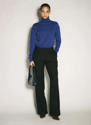Saint Laurent Cashmere Turtleneck Garter Sweater
