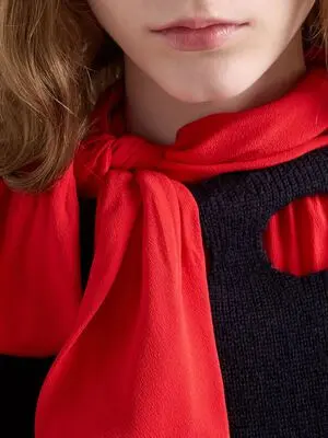 Prada Cotton Boat Neck Sweater With Cutouts - Blue